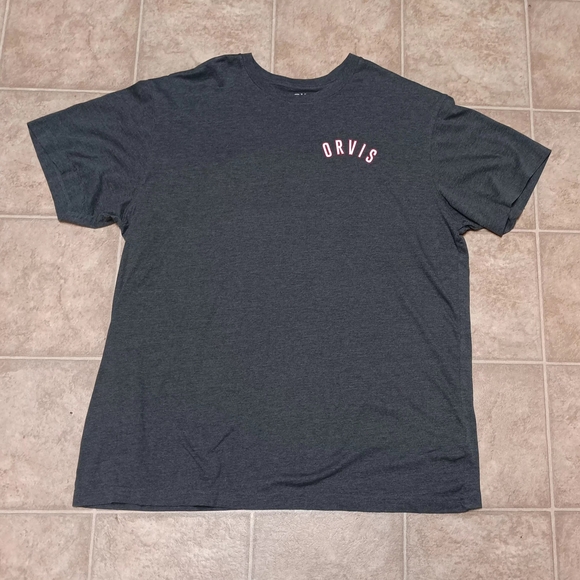 Orvis | Shirts | Orvis Mens Dark Gray Tshirt W Front Back Graphic ...